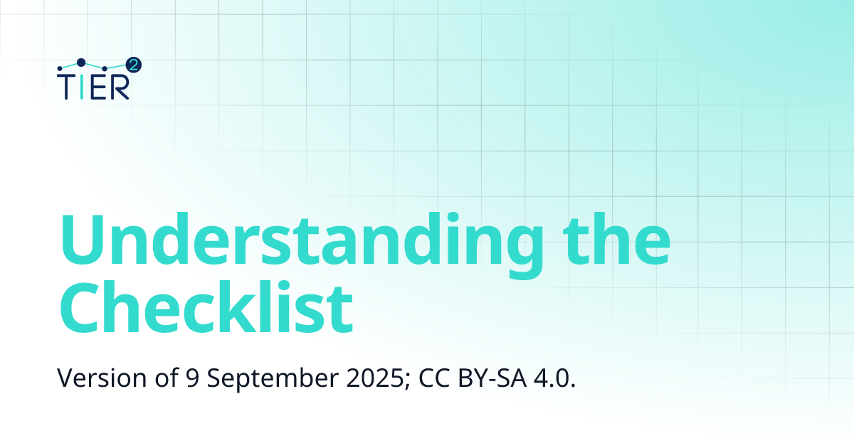Understanding the Checklist | Editorial Reference Handbook